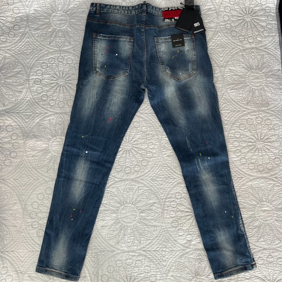 DSQUARED | Jeans | New Dsquared2 Distressed Kenny Jeans 54 It Paint ...